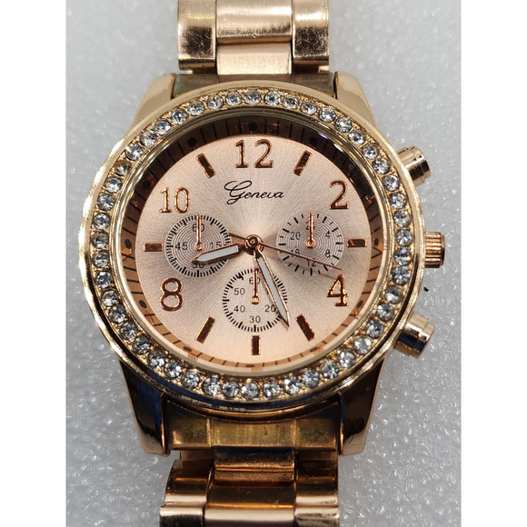 Unknown | Accessories | Geneve Rose Gold Bling Rhinestone Crystal ...